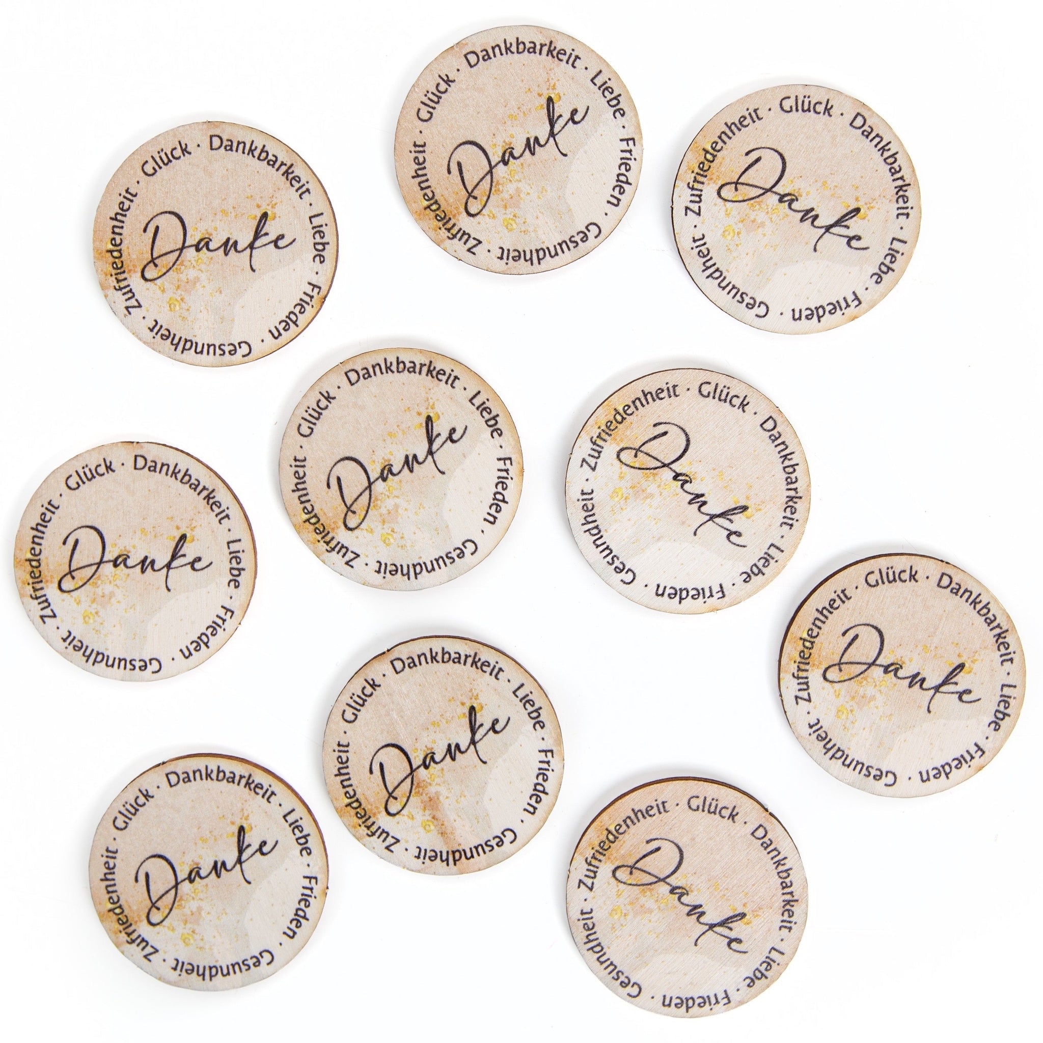 10 kleine Dankesgeschenke für Mitarbeiter & Kunden aus Holz 4 cm ...